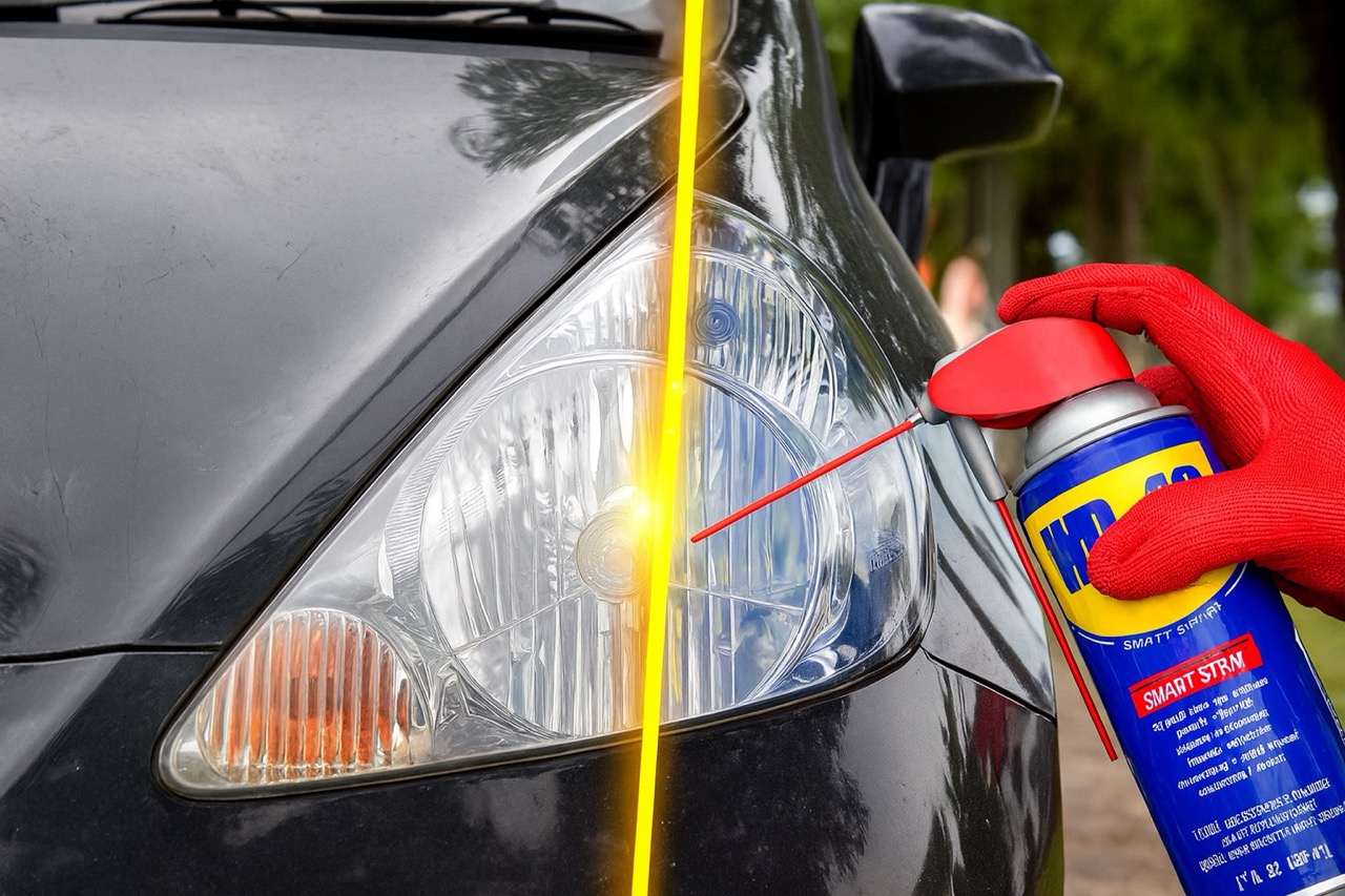 How to Clean Headlights with wd40 & Toothpaste without Removing It